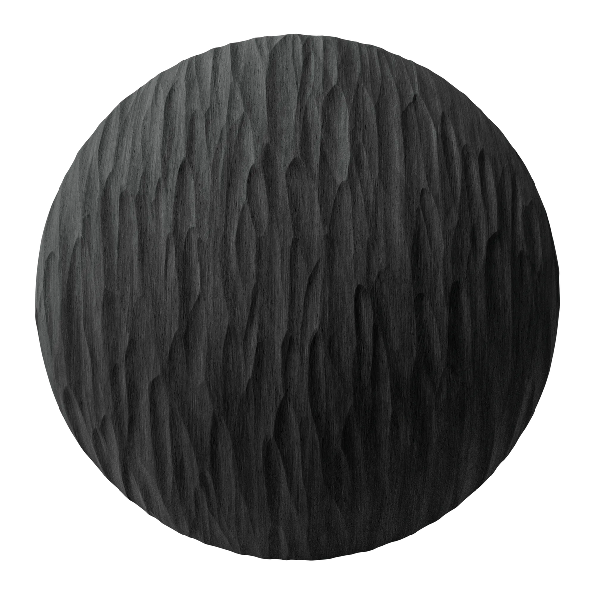 Chiselled Hardwood Black Wax PBR Texture - 4K | Superellipse