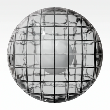 Square Glass Block Black Grout PBR Texture - Seamless | Superellipse