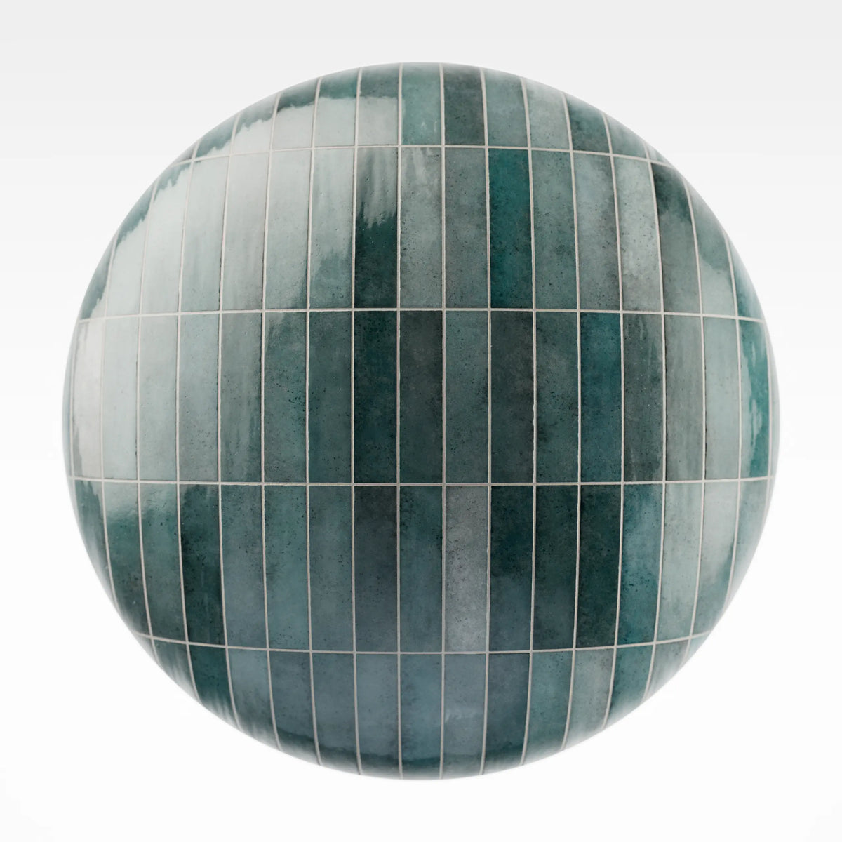 Hoxton Teal Gloss Stacked Tile PBR Texture - 4K | Superellipse