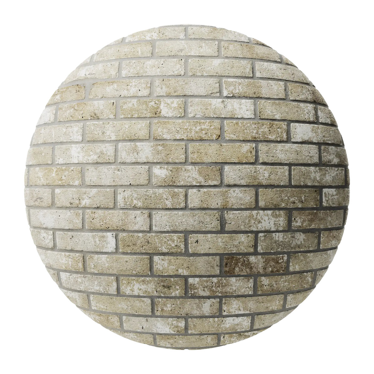 Rustic Cottage Running Bond Buff Brick PBR Texture - 4K Seamless ...