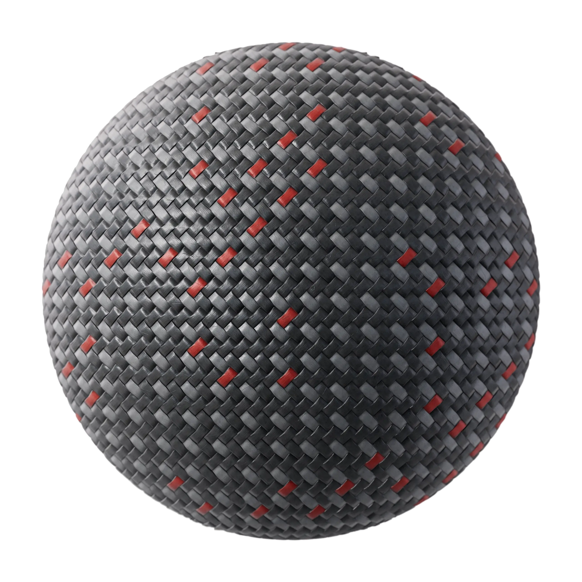 Carbon Tech Red Braided Cord PBR Texture - 4K Seamless | Superellipse