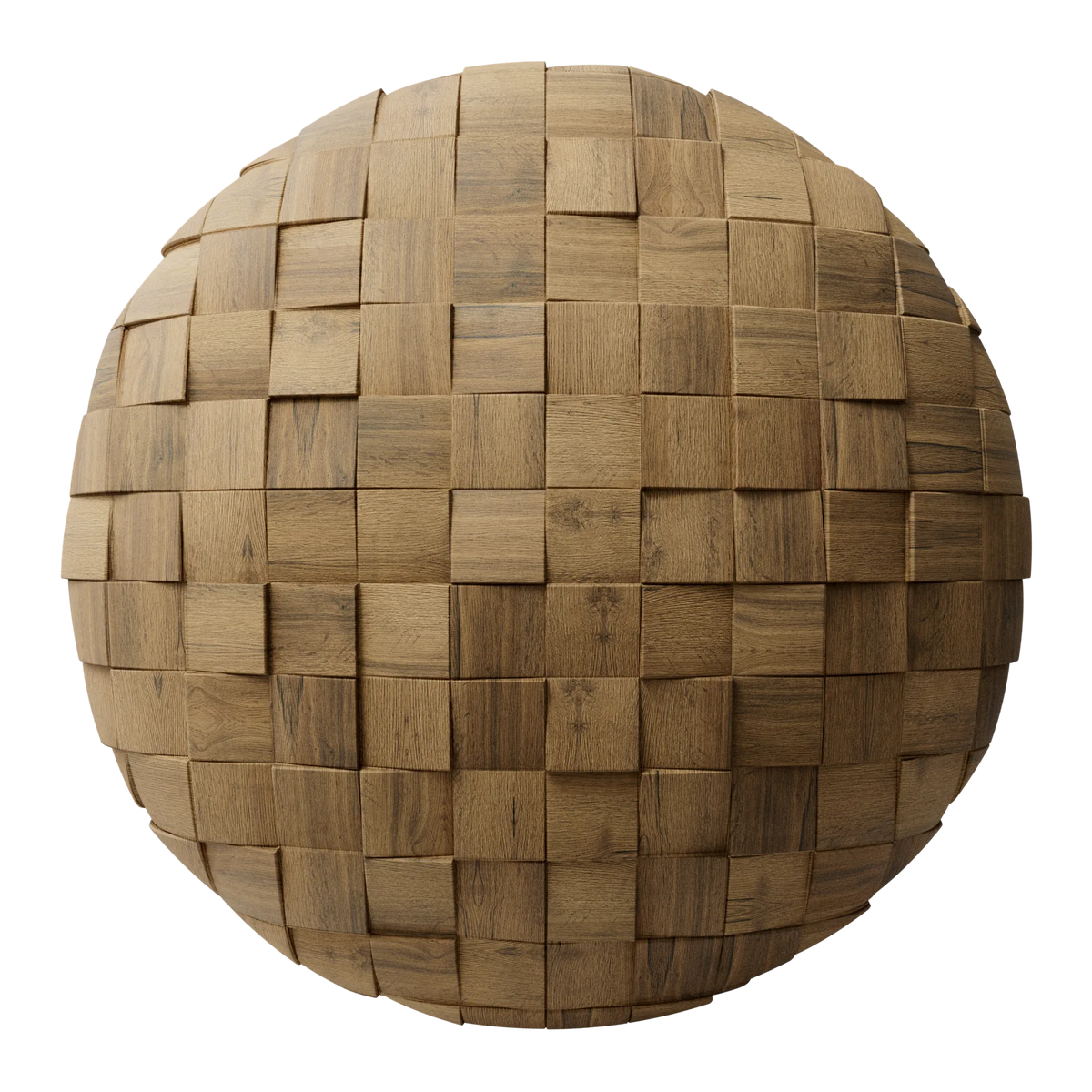 Bevelled Square Oak Wood Panel PBR Texture - 4K | Superellipse