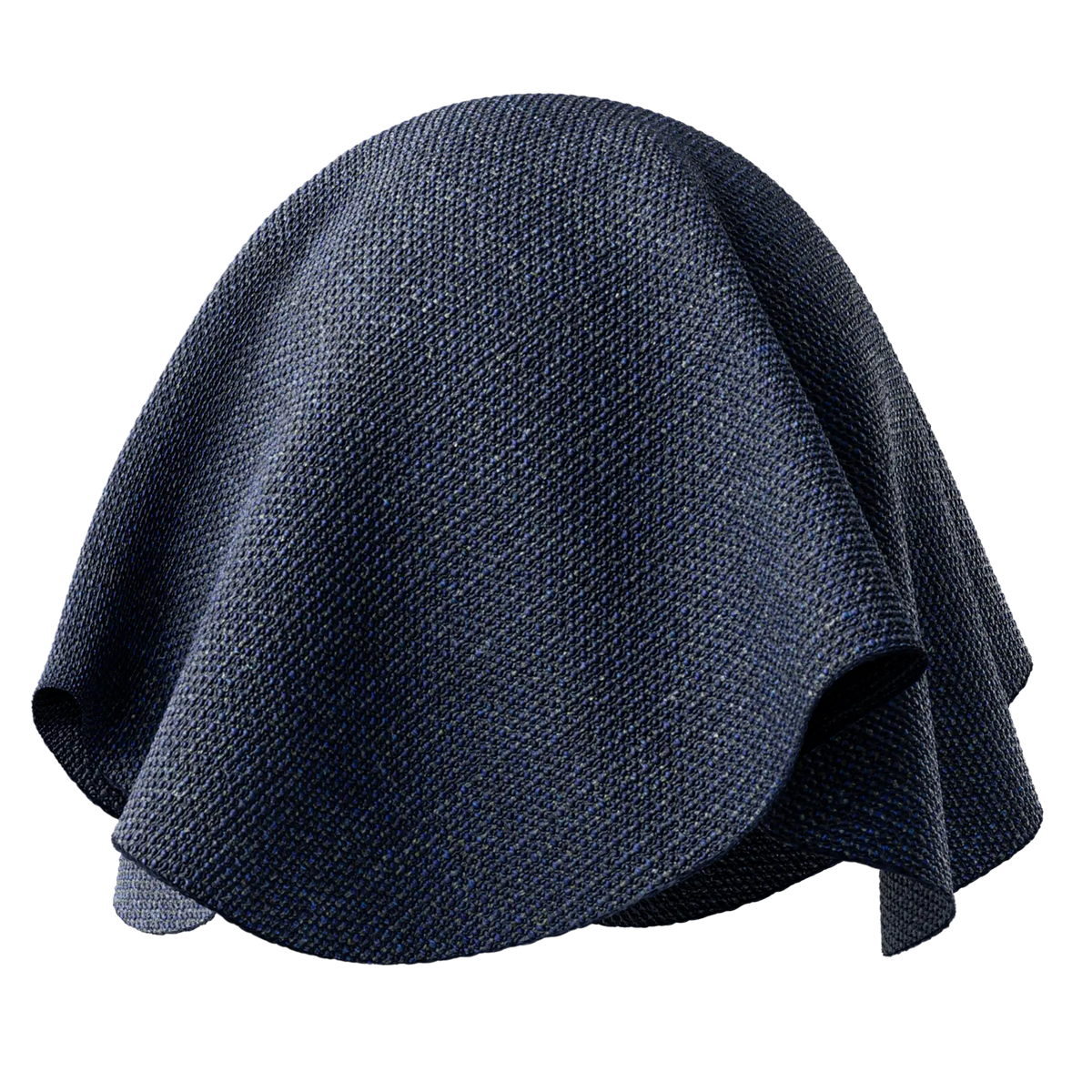 Navy Melange Wool Fabric PBR Texture - Seamless Scan | Superellipse