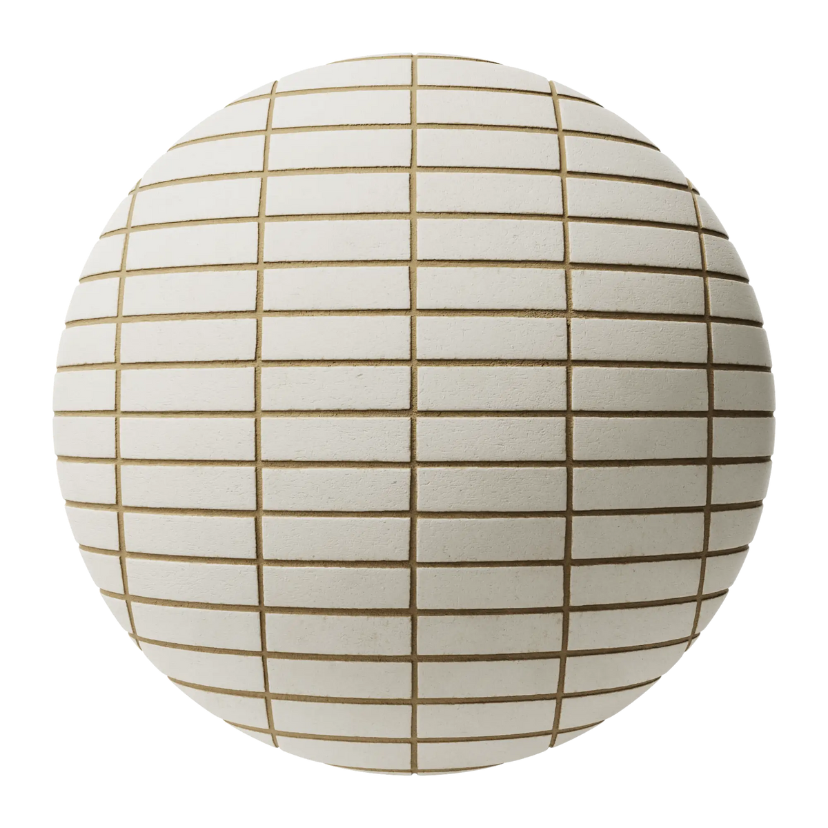 Porcelain White Brick PBR Texture - 4K | Superellipse