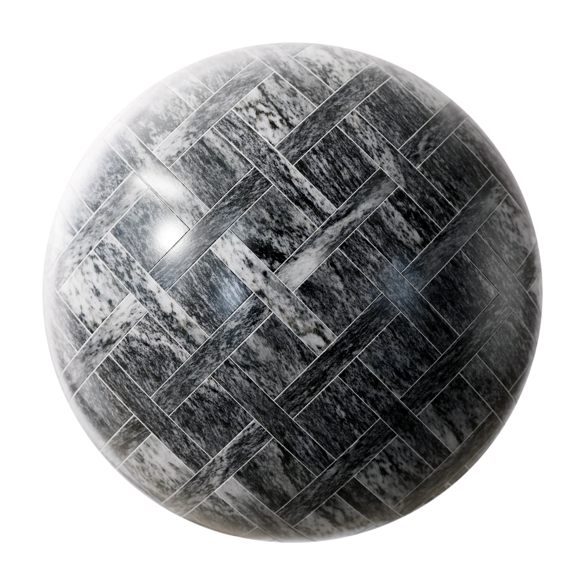 Thundercloud Granite Basketweave Tiles PBR Texture - 4K Seamless ...