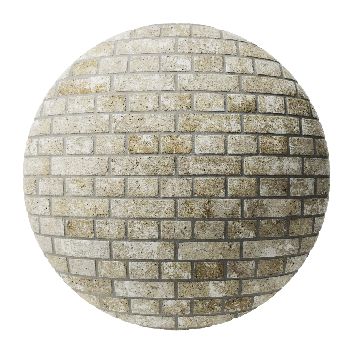 Rustic Cottage Buff Brick PBR Texture - 4K | Superellipse