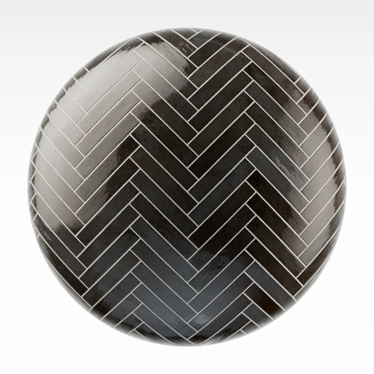 Hoxton Black Herringbone Porcelain Tile PBR Texture - 4K | Superellipse ...