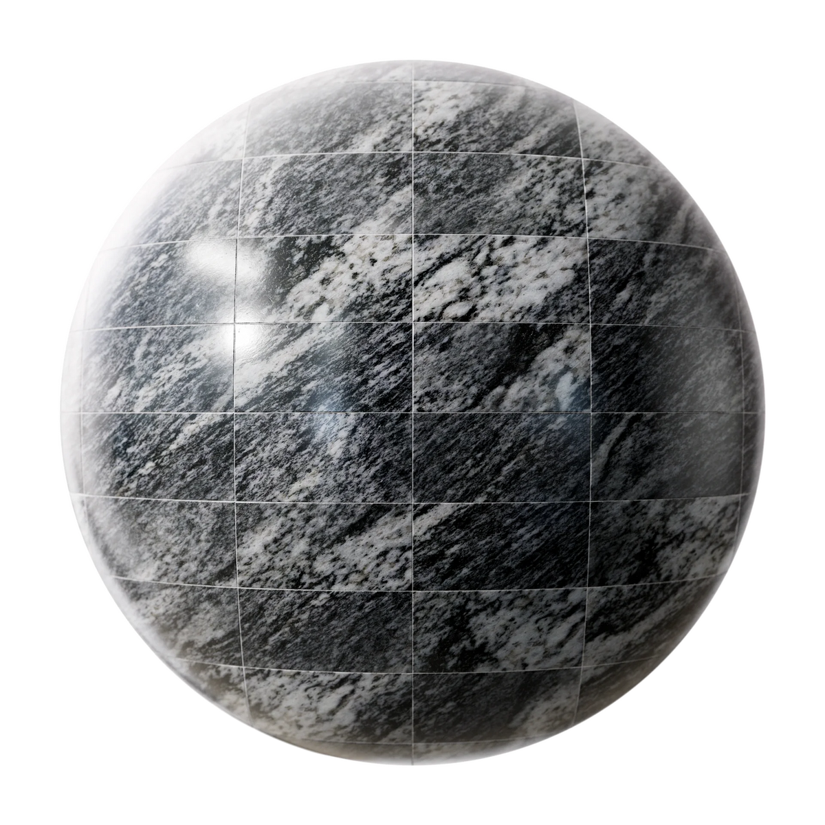 Thundercloud Granite Honed Stacked Tiles PBR Texture - 4K Seamless ...
