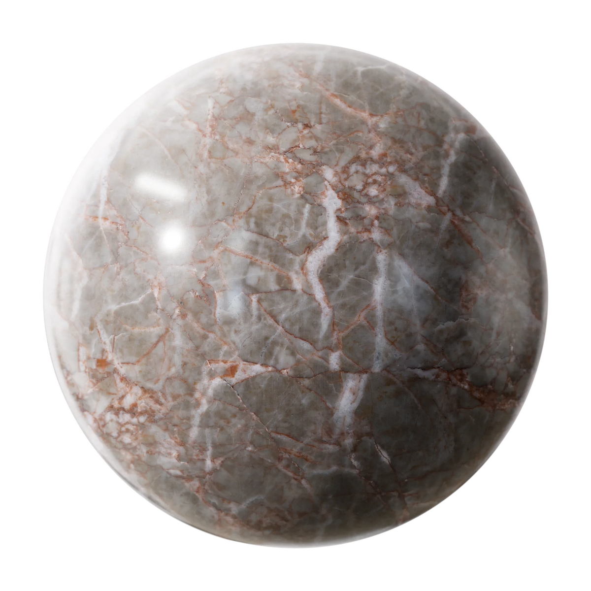 Rosso Damasco Polished Marble PBR Texture - 4K Seamless | Superellipse