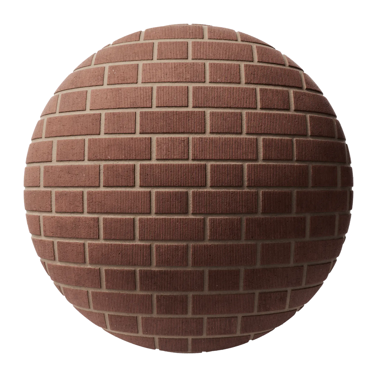 Ribbed Carlton Red Brick PBR Texture - 4K | Superellipse – Superellipse_