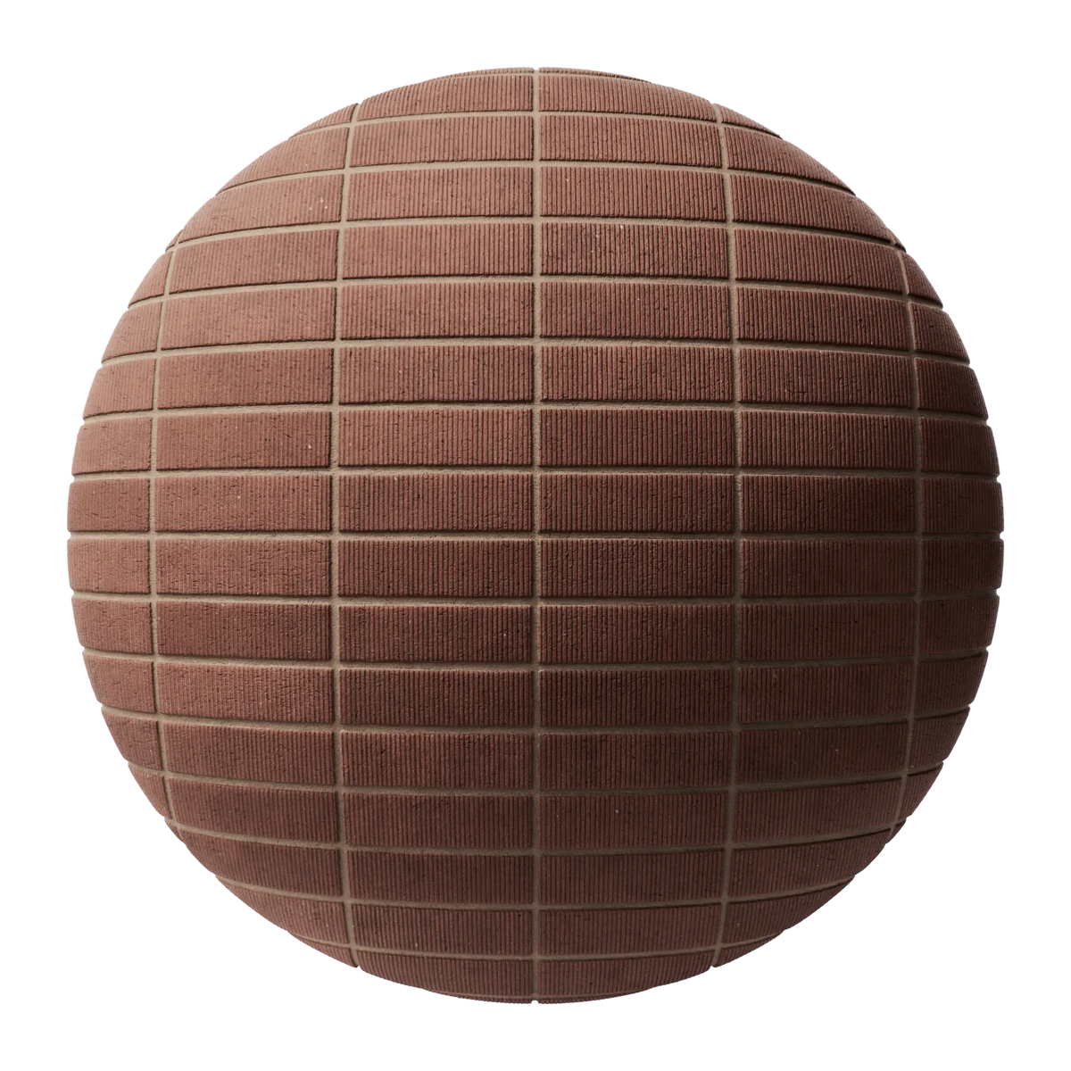 Ribbed Carlton Red Brick PBR Texture - 4K | Superellipse