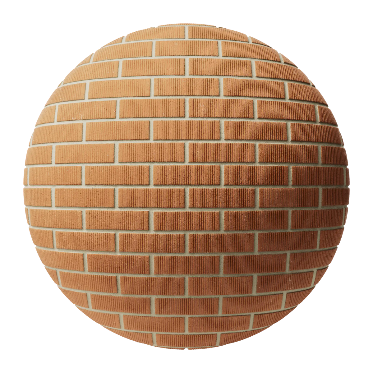 Grooved Boston Red Brick PBR Texture - 4K | Superellipse