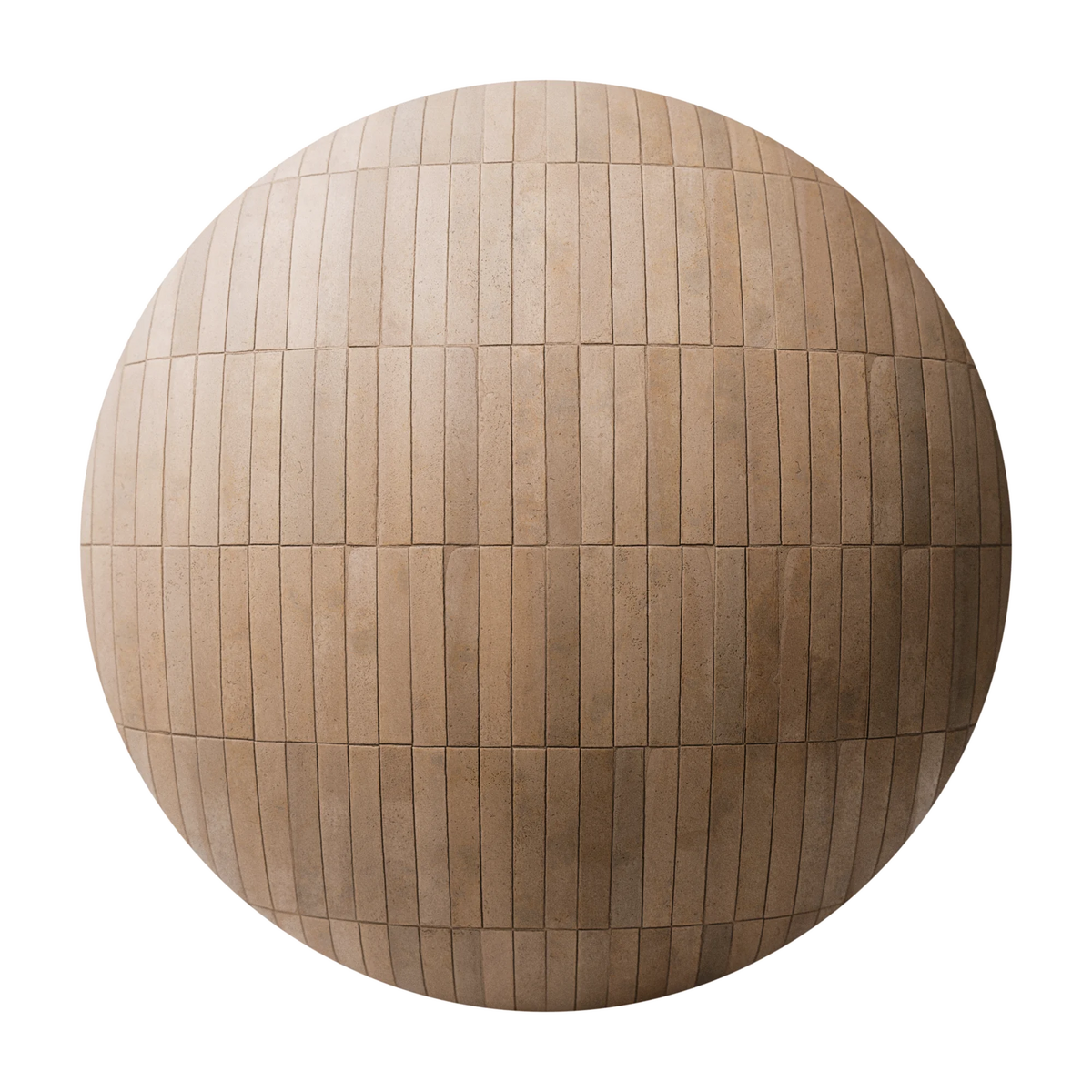Terracotta Dusted Clay Slim Tiles PBR Texture - 4K | Superellipse